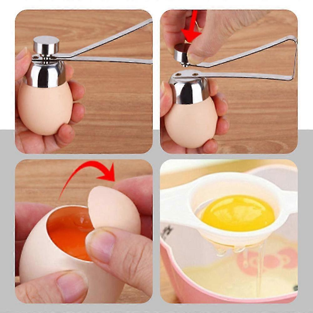 Stainless Steel Egg Cutter Tool Egg Shell Opener Egg Cracker Topper ...