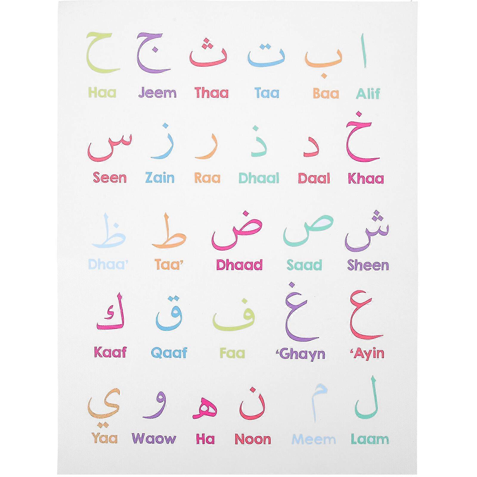 Arabic Alphabet Poster Educational Posters Kids Learning Wall Charts ...