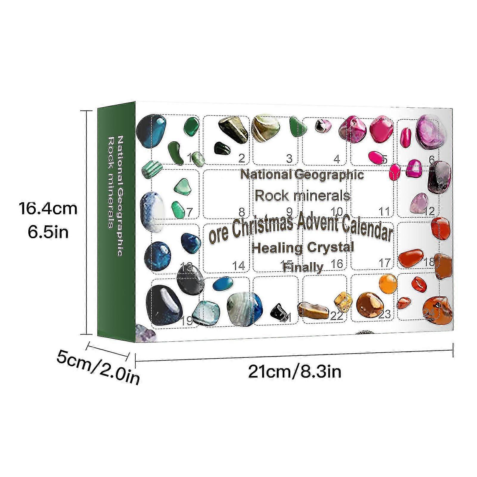 24 Pcs Ore Blind Box Crystal Advent Calendar 24 Days Count Down Stone ...