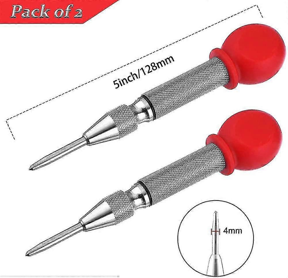 Automatic Center Punch Adjustable Spring Loaded Center Hole Punch Tool For Metal Wood Plastic ...