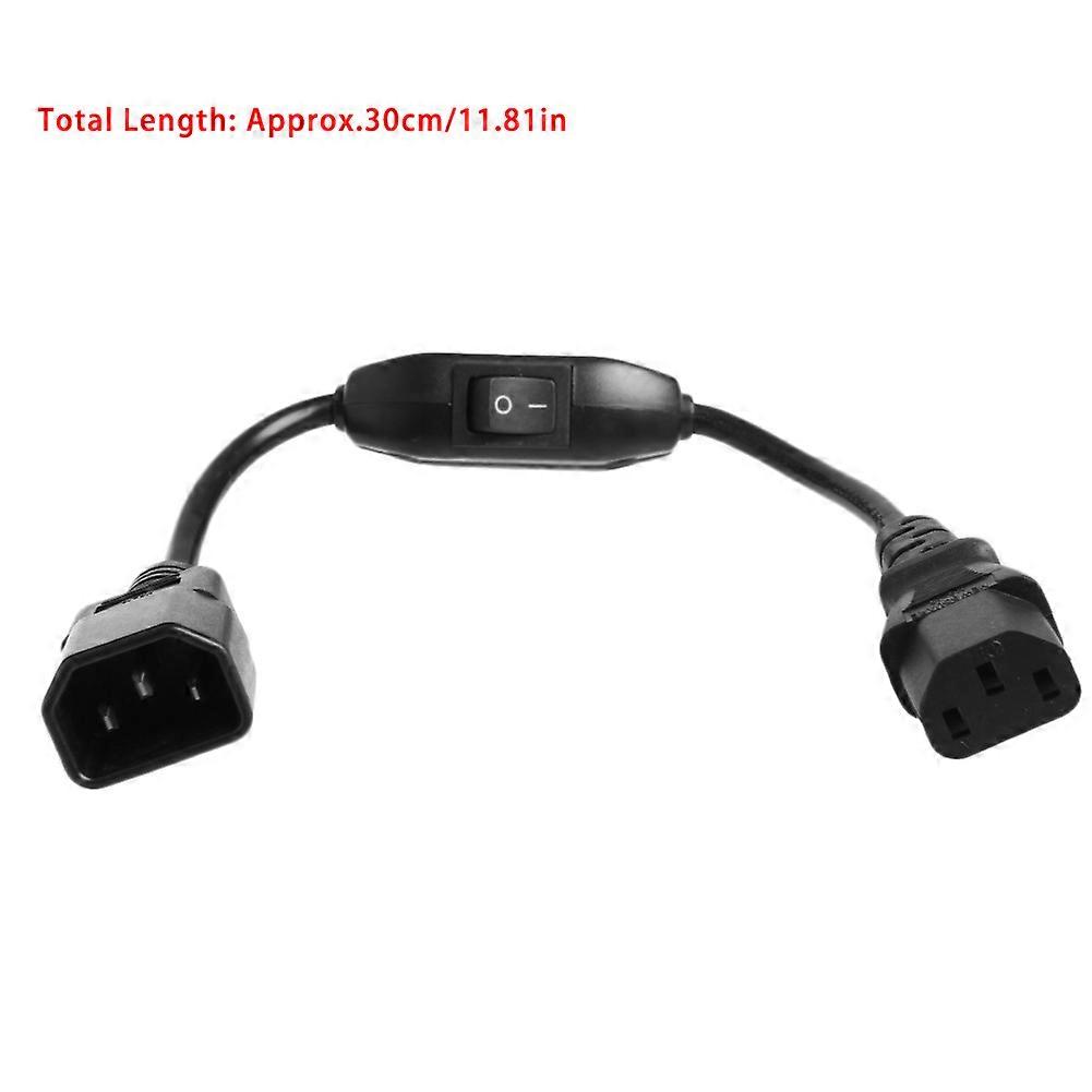 PDU UPS IEC 320 C14 Male To C13 Female Extension Cord With On/Off ...