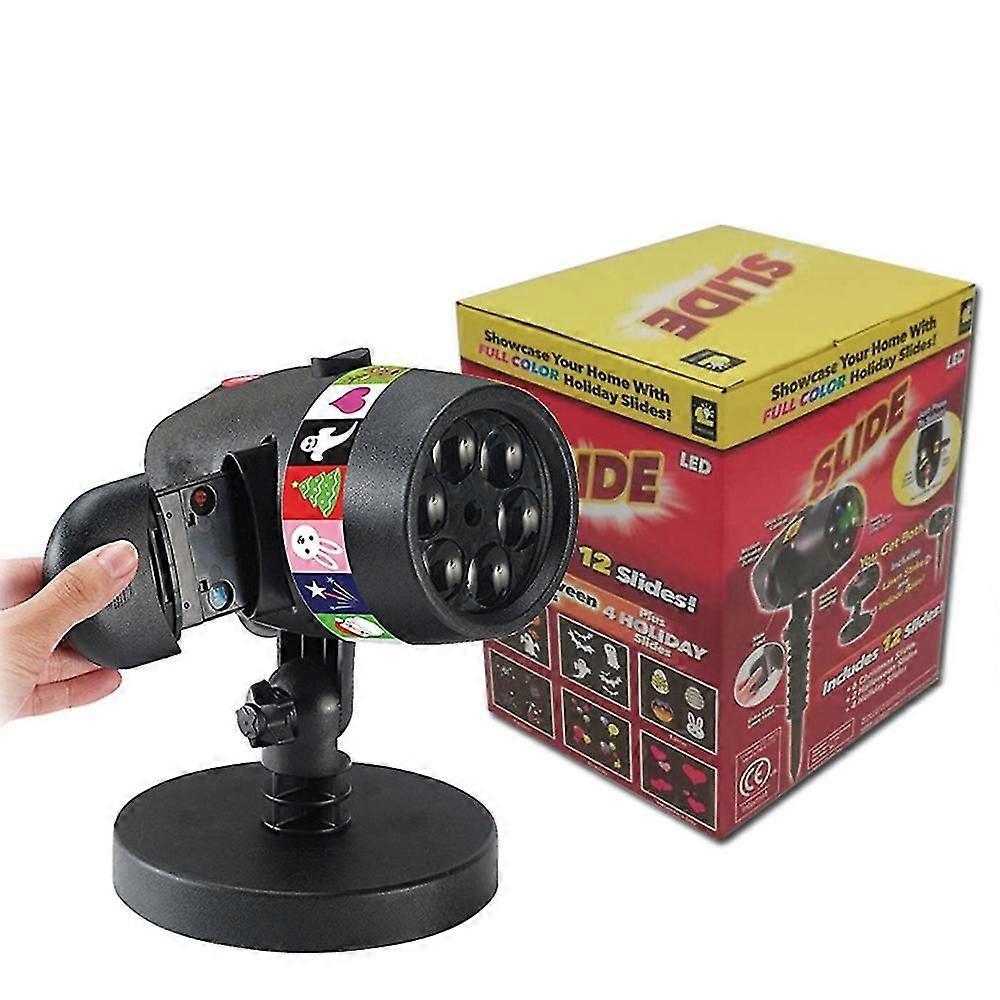 12 Pattern Slides Dazzling Laser Light Show Outdoor Lawn Lights ...