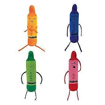 4pcs/set The Day The Crayon Quit Book Plush Toys Cute Soft Stuffed Red ...