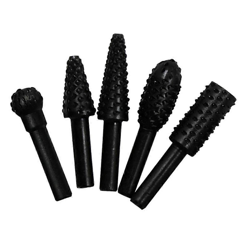 Set of 5 Rotary File Rasp Carbide Burrs Set Woodworking Carving Bits 1/ ...