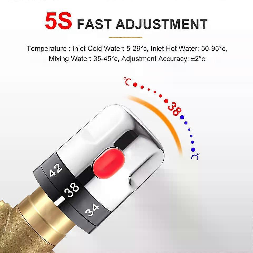 Water Temperature Mixing Valve Thermostatic Shower Mixer Controls ...