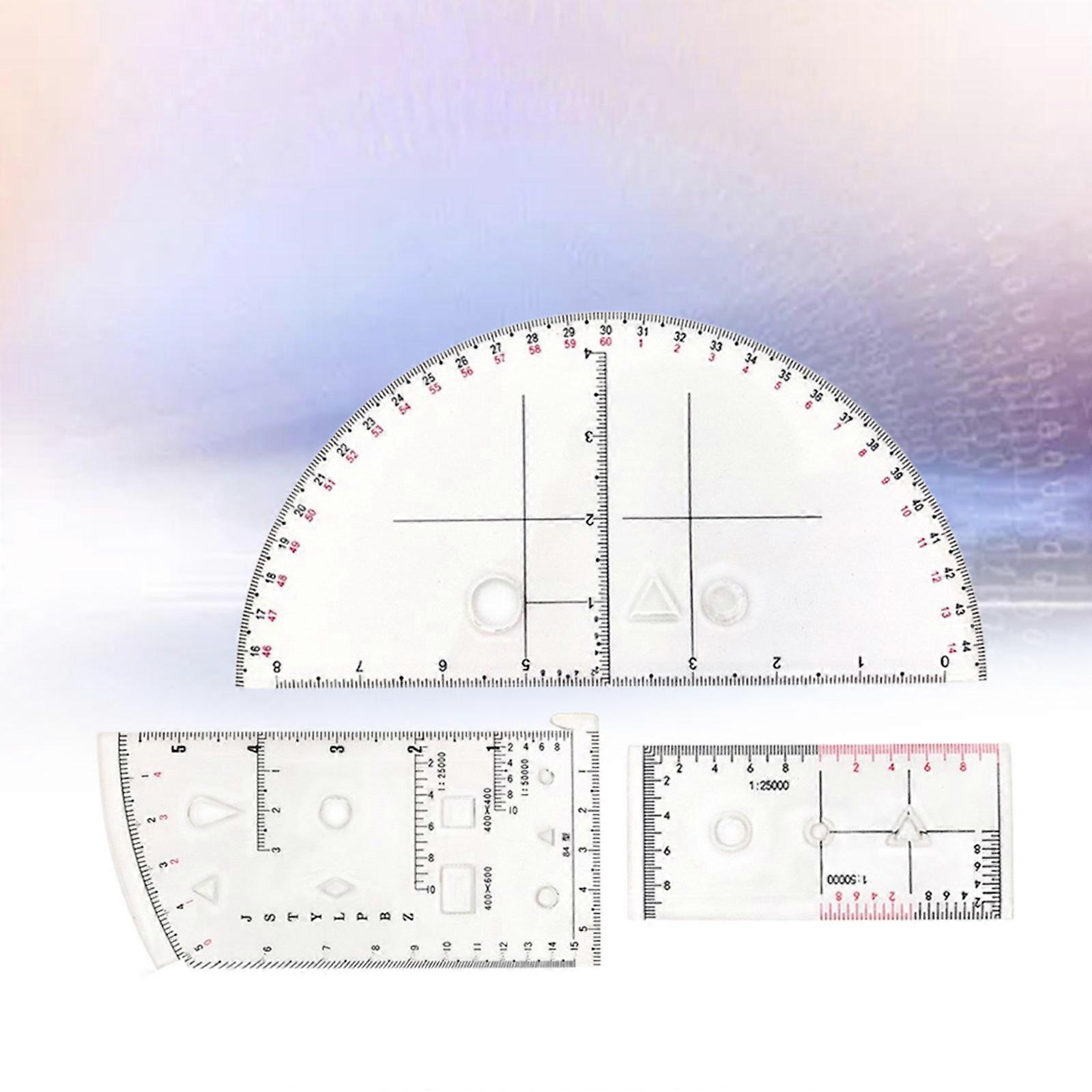Land Navigation Topographical Map Scale Coordinate Reader Protractors ...
