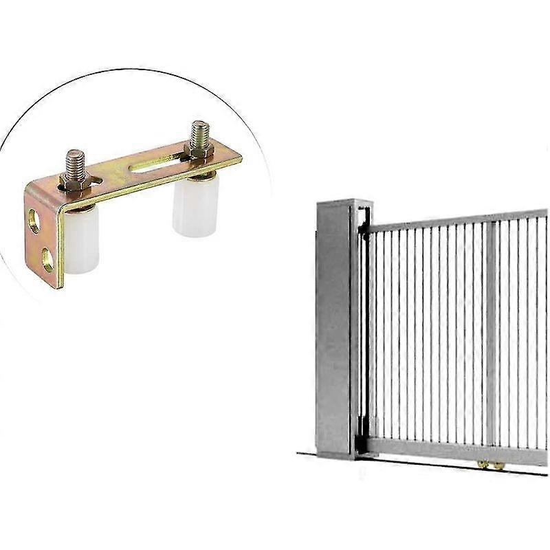 Slide Gate Guide Roller With L Post Bracket, Adjustable Dual Nylon ...