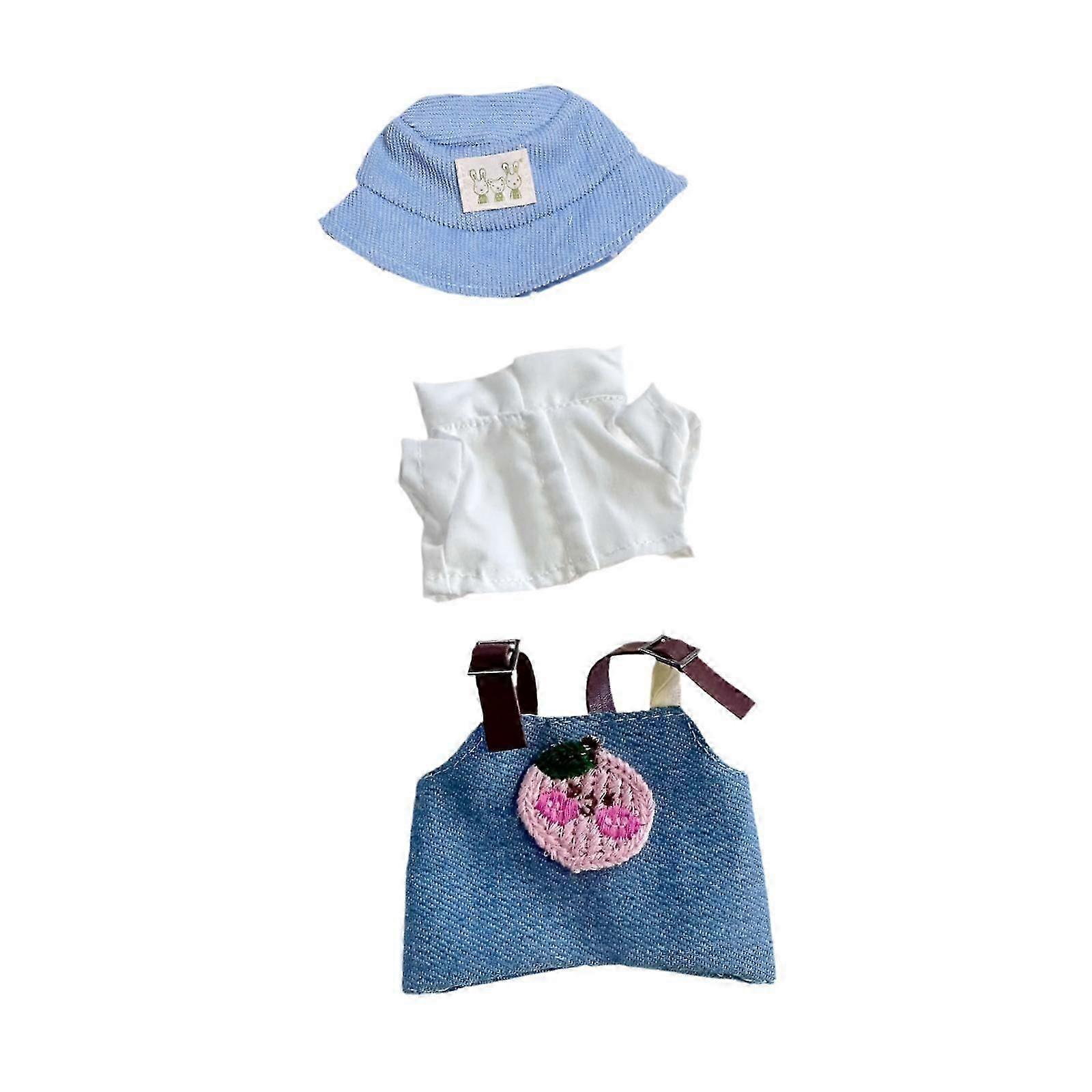 Mini Doll Clothes Set, Cute Doll Clothing Suit with Hat Costumes, Dress ...