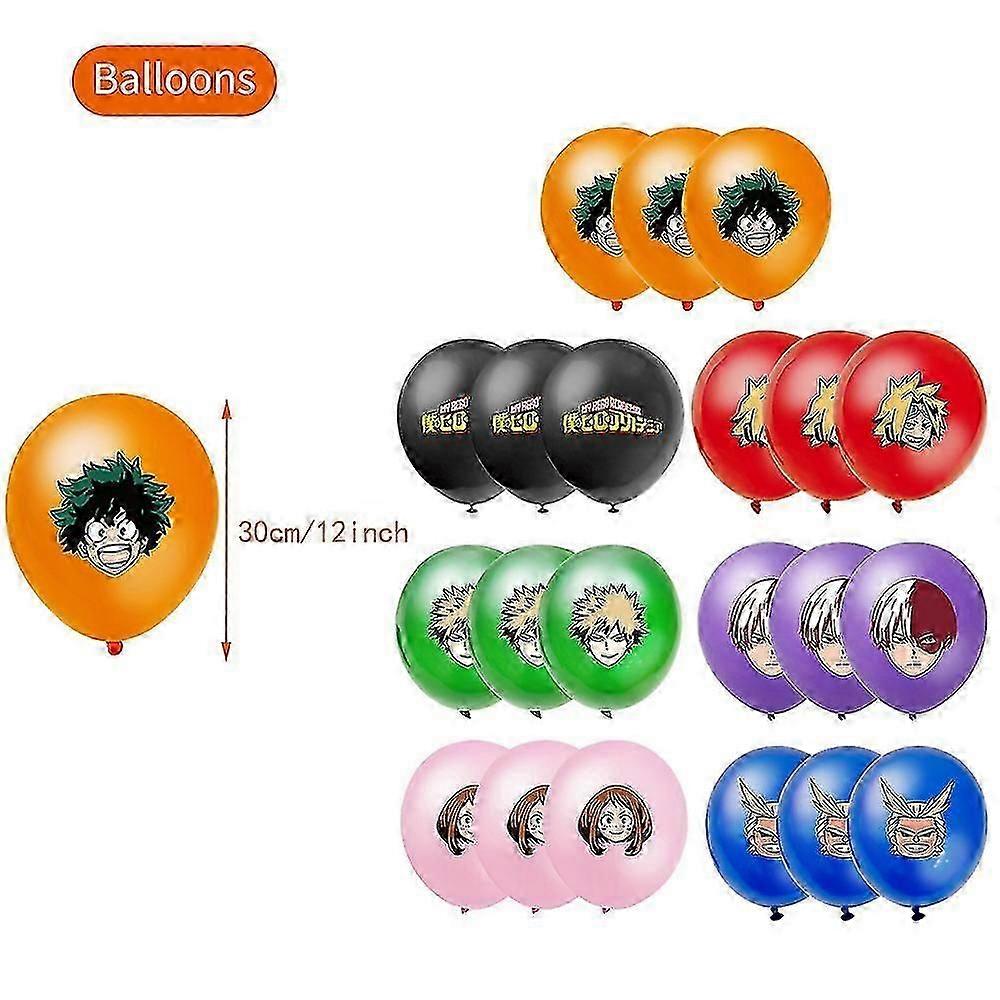 My Hero Academia Theme Birthday Party Decorations Kits Balloons Banner ...