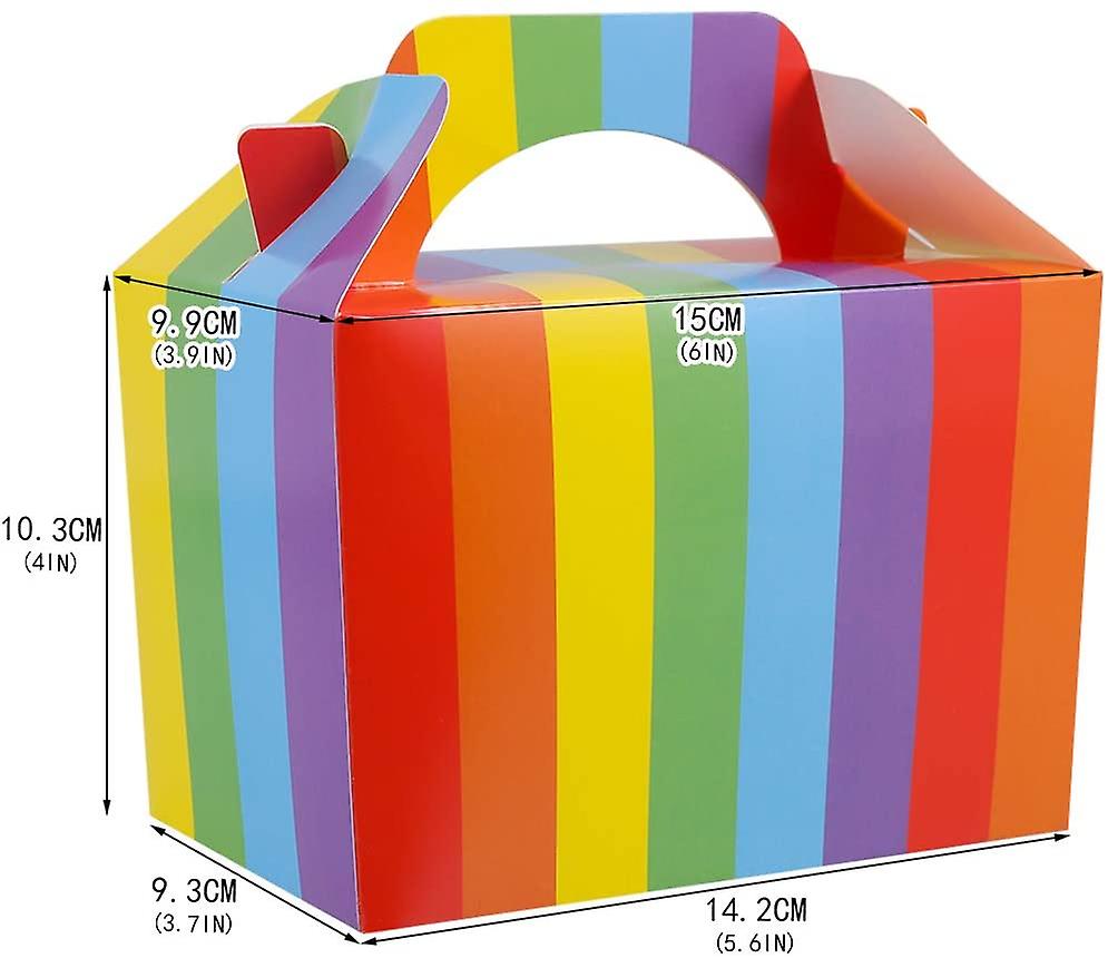20pack Party Favor Paper Boxes Rainbow Small Cake Boxes Snacks Food ...