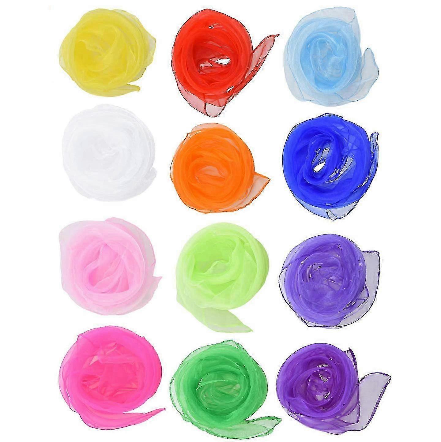 12-Piece Juggling Scarf Set with Magic Trick Props for Square Dance and ...