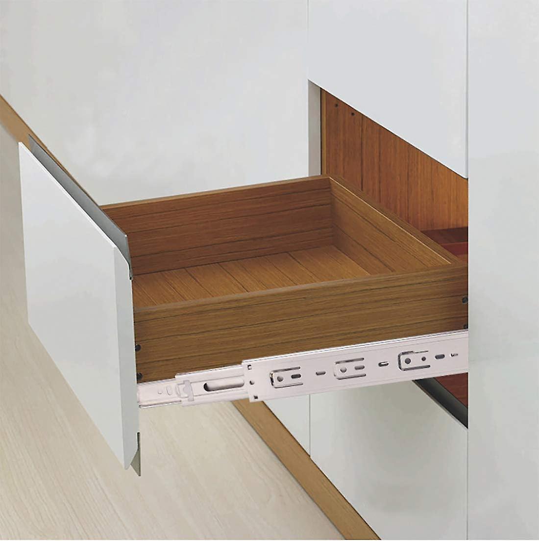 A Pair Metal Quiet Ball Bearing Full Extension 3 Section Drawer Slide ...