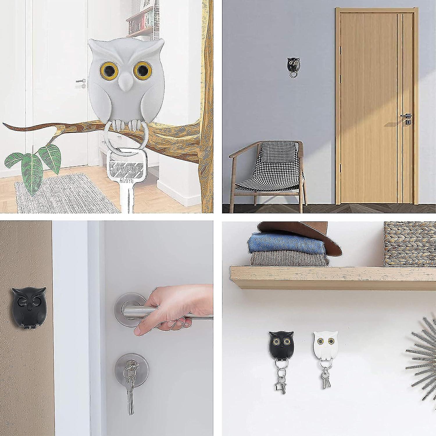 3 Pack Owl Key Holder, Owl Key Hooks, Magnetic Wall Key Holder For ...