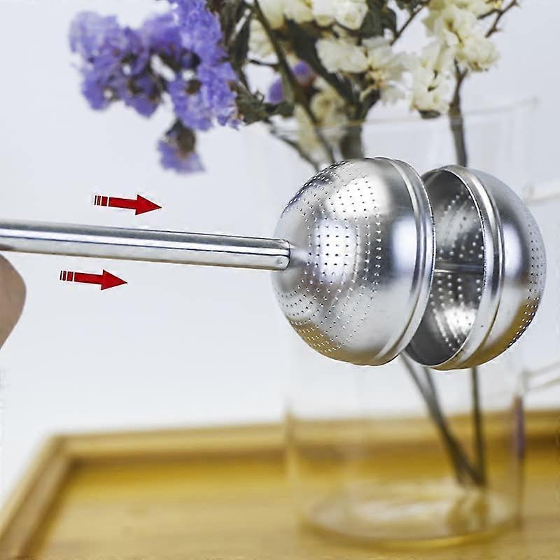 2 Stainless Steel Tea Infuser with Long Handle - Stainless Steel Tea ...