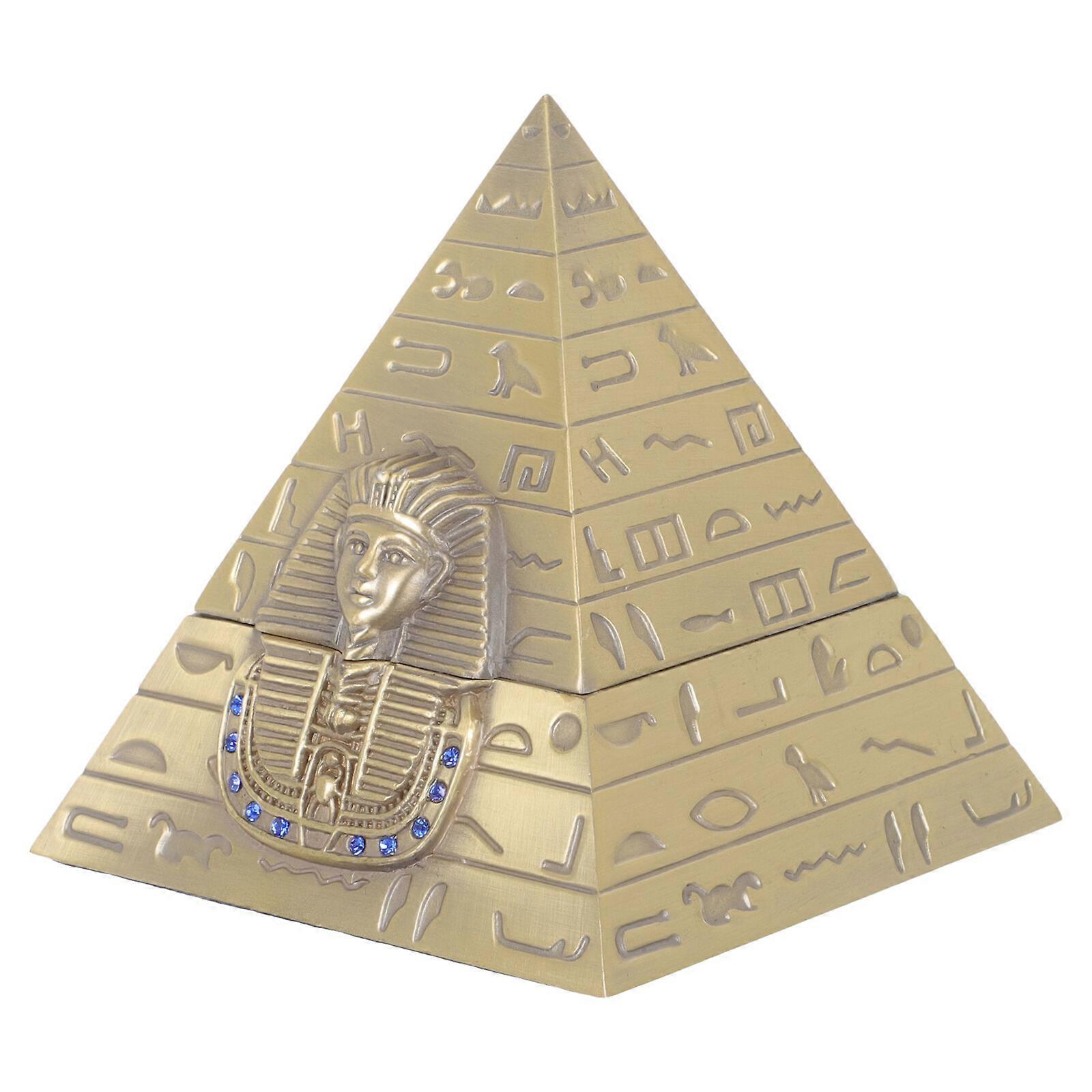 Ancient Egyptian Pyramid Shaped Jewelry Box Metal Pyramid Decoration ...