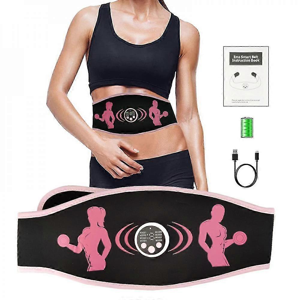 Abdominal Trainer Vibration Slimming Belt EMS Muscle Stimulator Toning ...