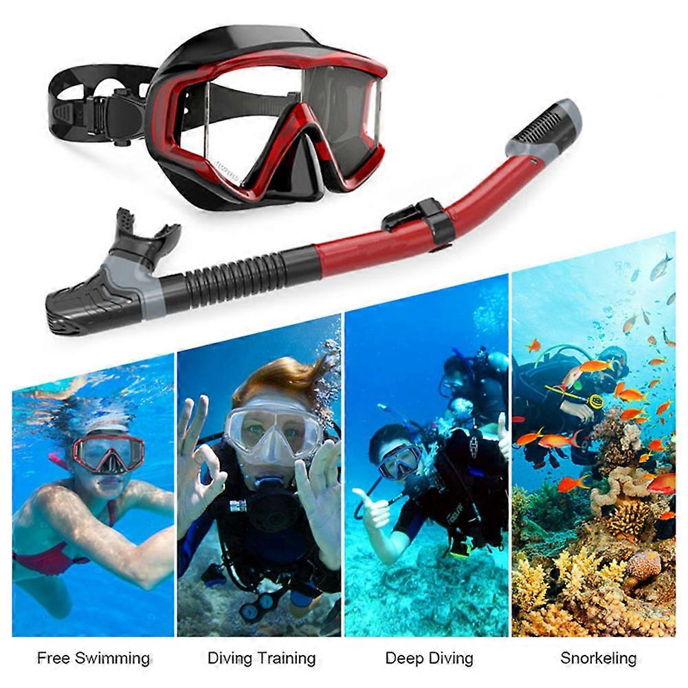 Liquid Silicone Diving Snorkeling Sambo-Dry Breathing Tube Set Adult ...