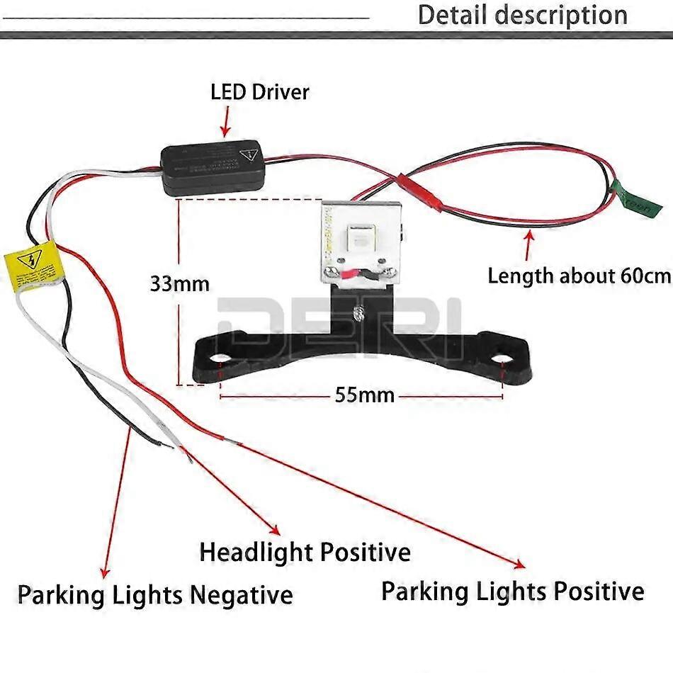 Running Day Light LED Devil Eye Demon Eye For Bixenon Projector lenses ...