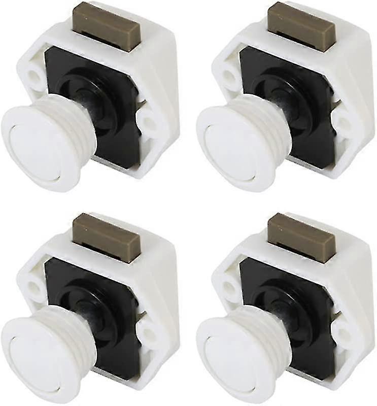 4 Pcs Push Button Latch, Mini Push Button Drawer Cabinet Door Keyless ...