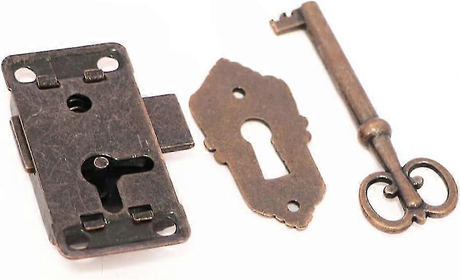 Vintage Cabinet Lock 2 Pack Drawer Lock With Key Antique Style Small ...