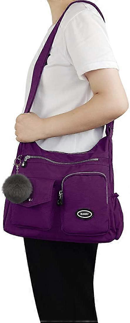 Nylon Crossbody Bag for Women with Anti theft RFID Pocket, Waterproof ...