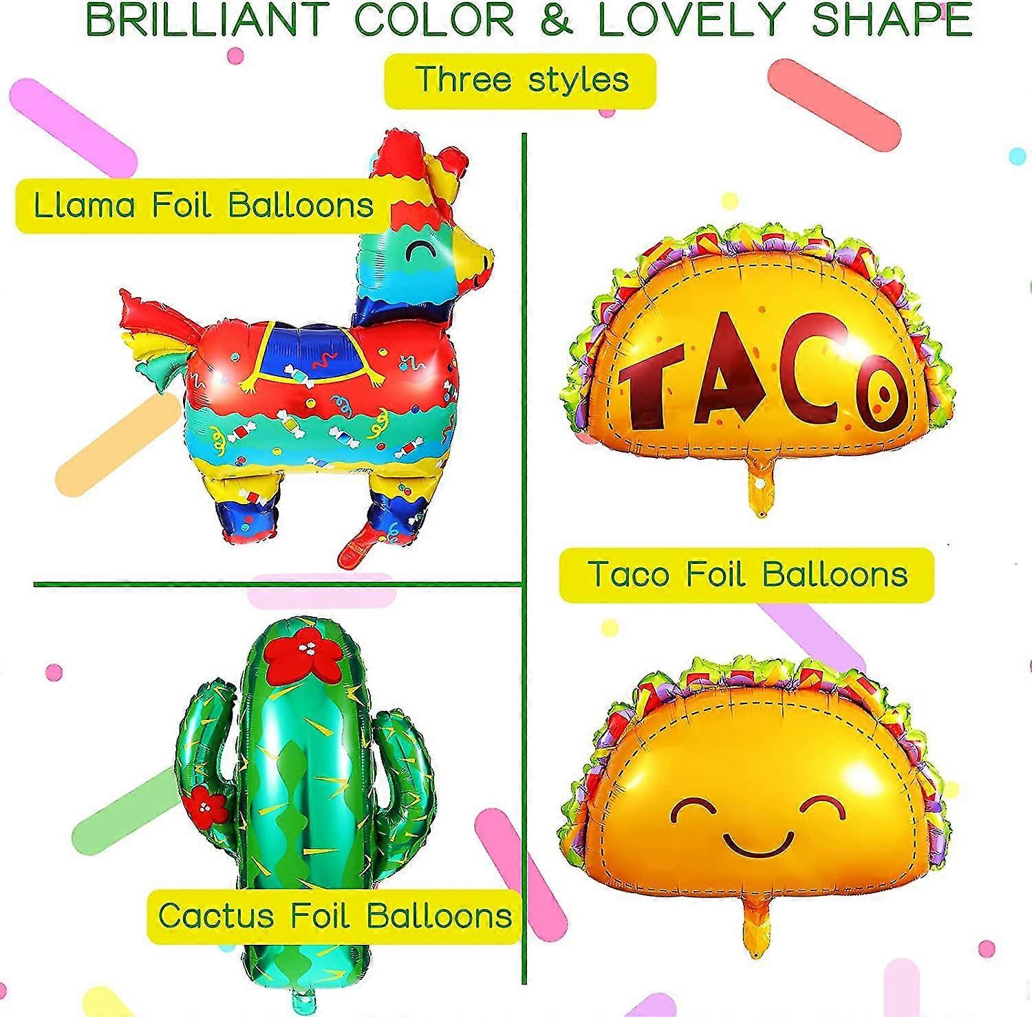 6 Pieces Mexican Fiesta Theme Balloons For Party Decorations G | Fruugo UK