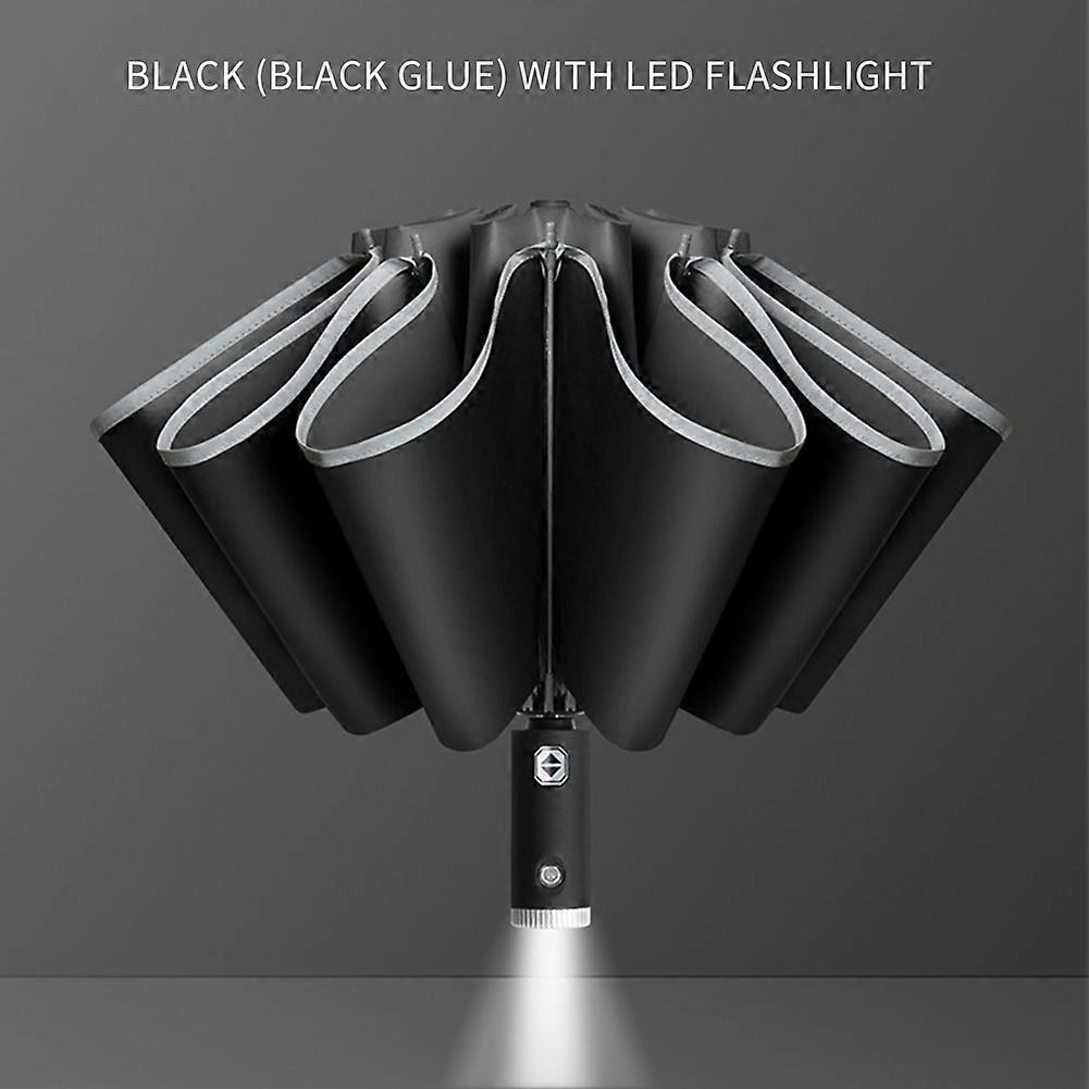 Automatic Reverse Umbrella Inverted Reflective Folding LED Light Safe ...