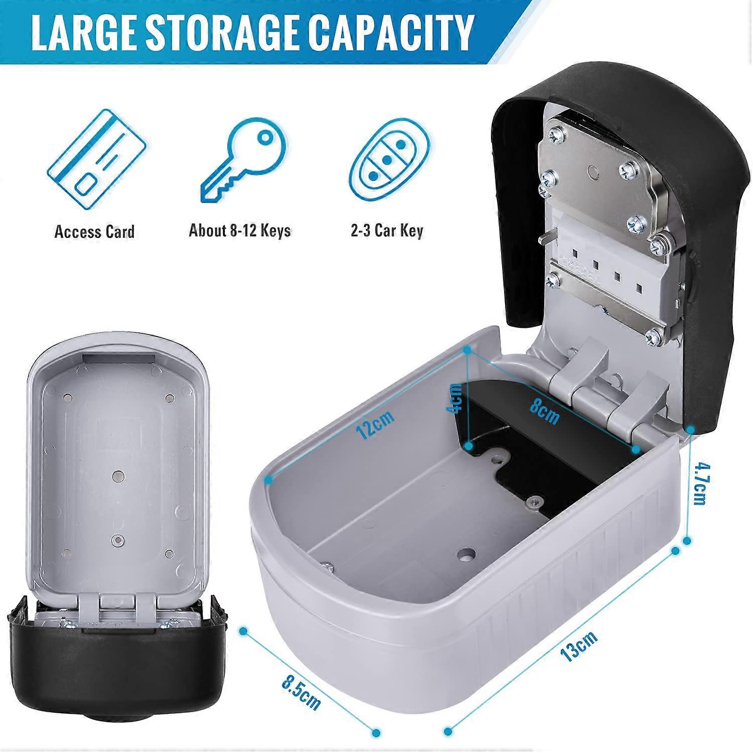 ENONEO Key Safe Key Safe with 4-Digit Number Code with Waterproof Cover ...