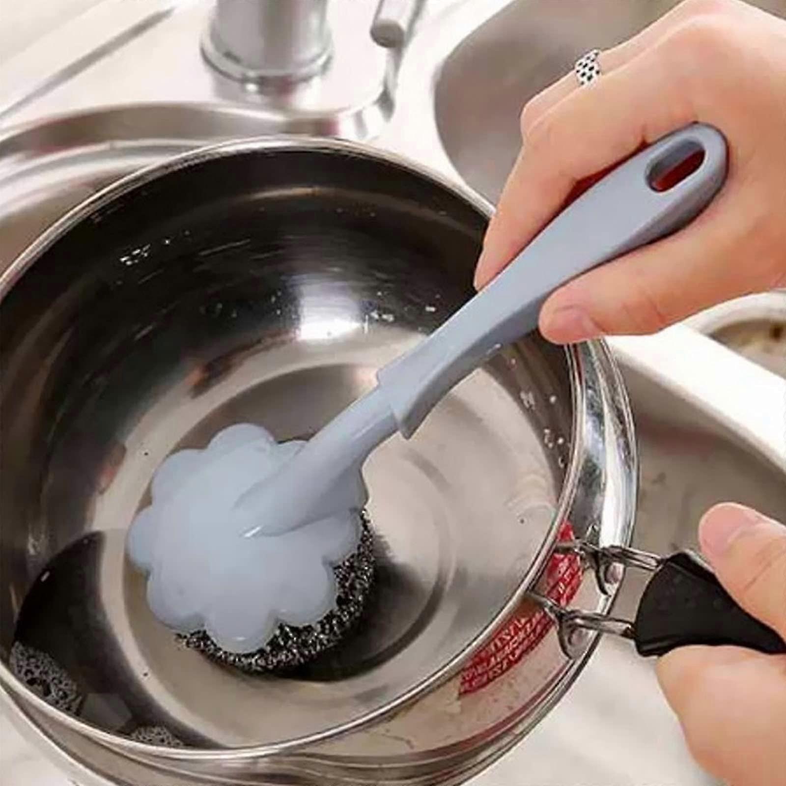 Pot And Pan Brush Long Handle Dish Brush - For Cleaning Pots - Pans ...