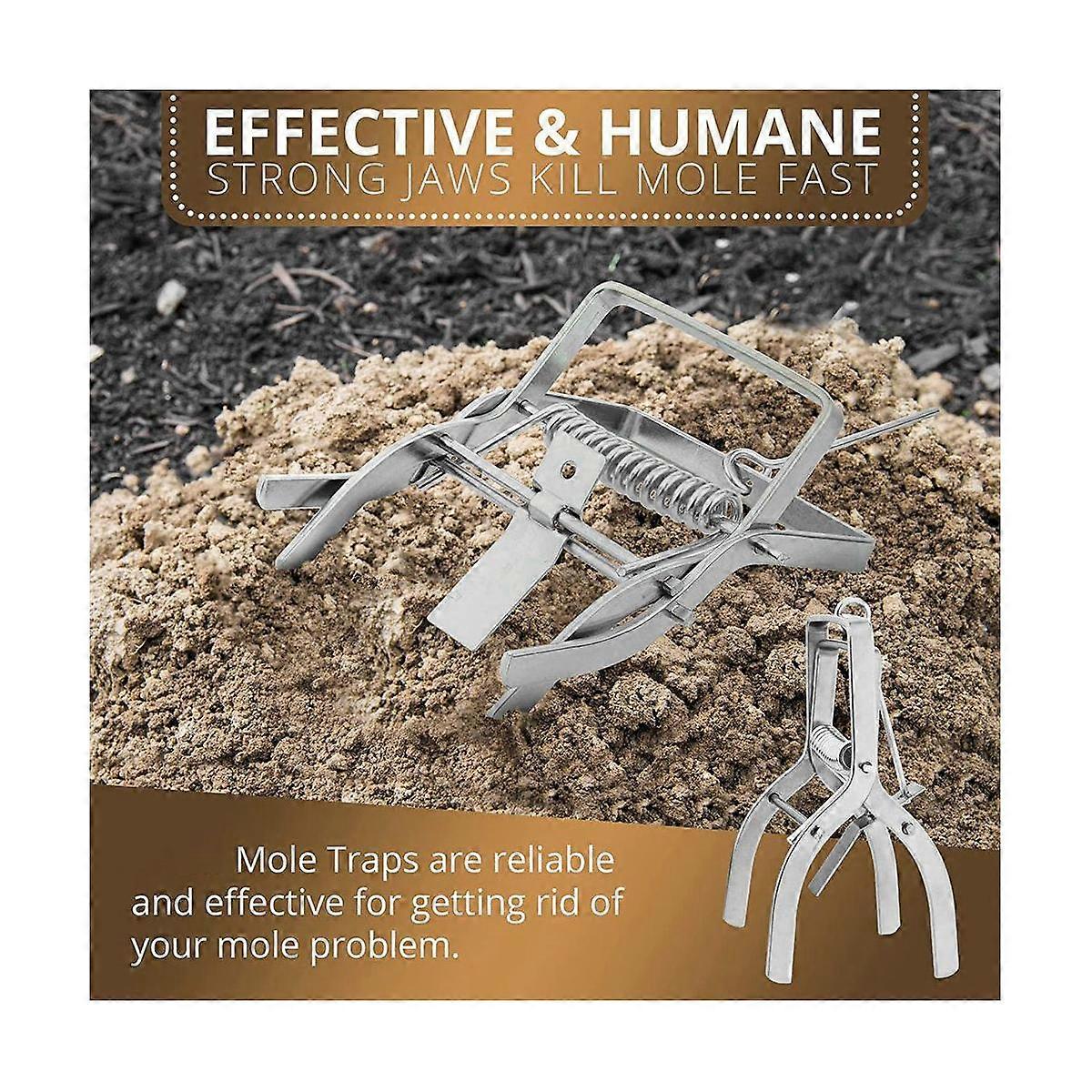 Mole Trap (Pack of 3) Powerful Trap to Catch Moles Protect Your Lawn ...