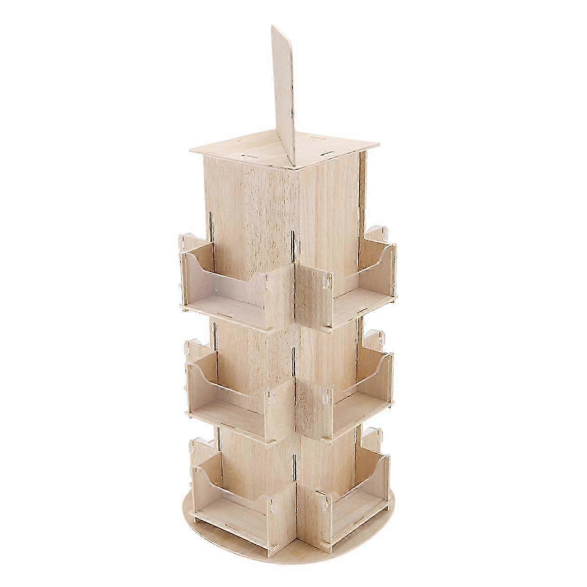 Rotating Display Stand,rotating Sticker Display Stand,wooden Greeting ...