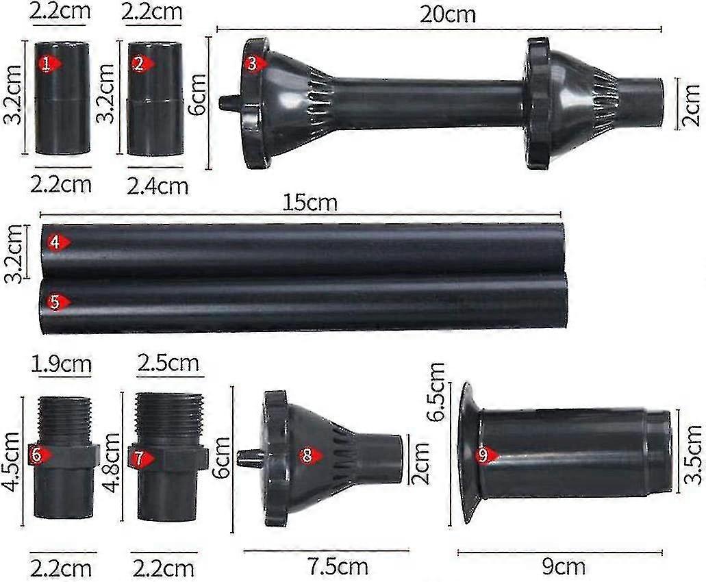 9pcs Small Nozzle Heads Kit Nozzle Water Fountain Fountain For Pond ...
