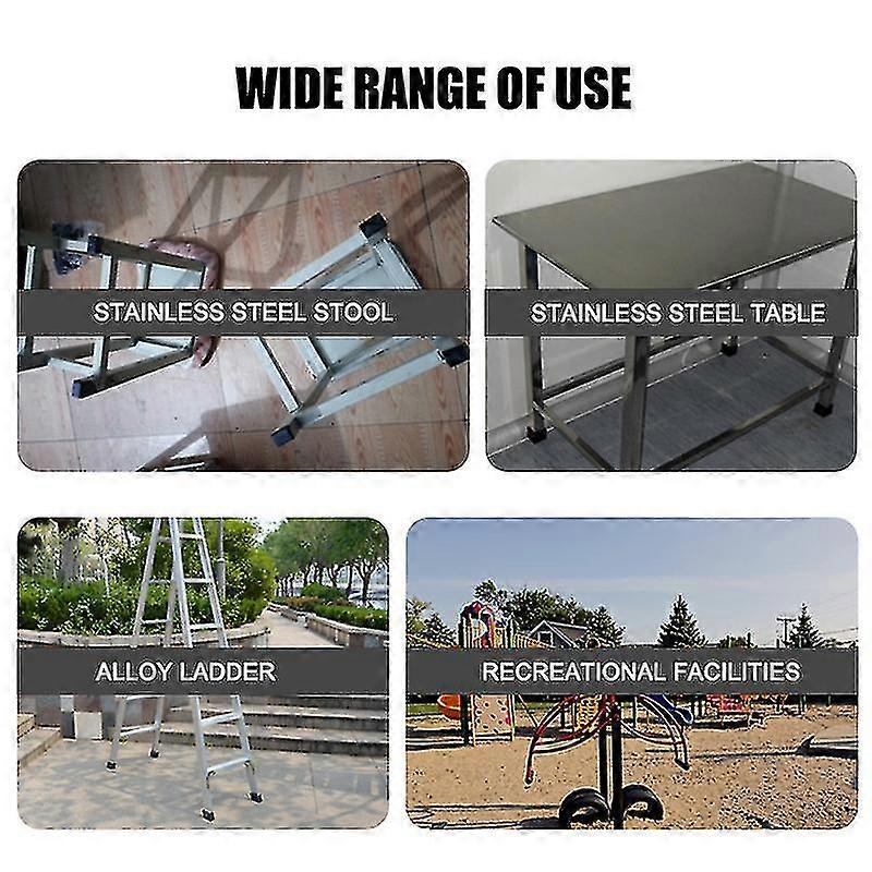 Square Plastic Plug Tubing Post End Cap Chair Glide 10pcs Black Plastic ...