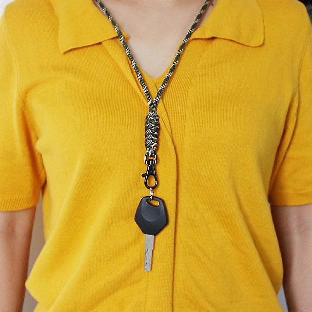 Parachute Rope Necklace Keychains,heavy Duty Braided Paracord Lanyard ...