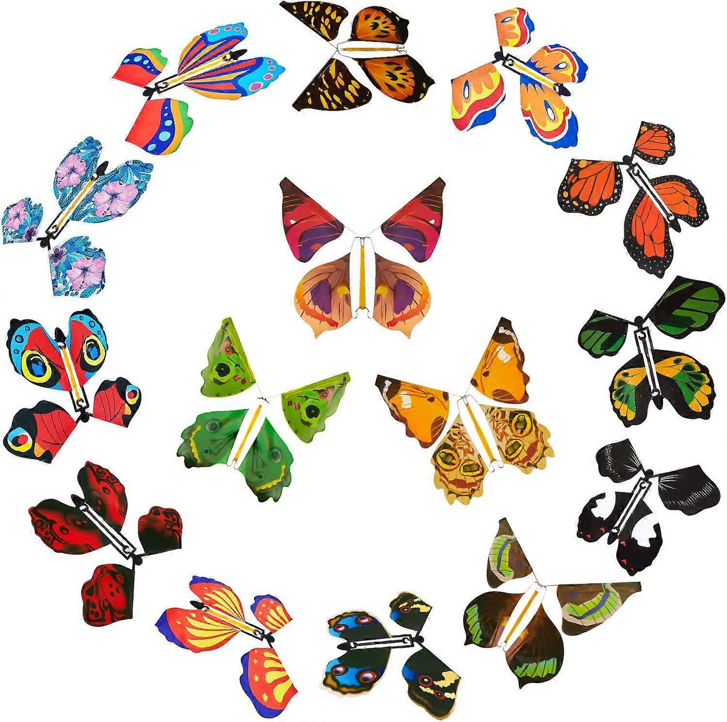 15 Stuks Wind up Butterfly Magic Flying Butterfly Flying Butterflies ...