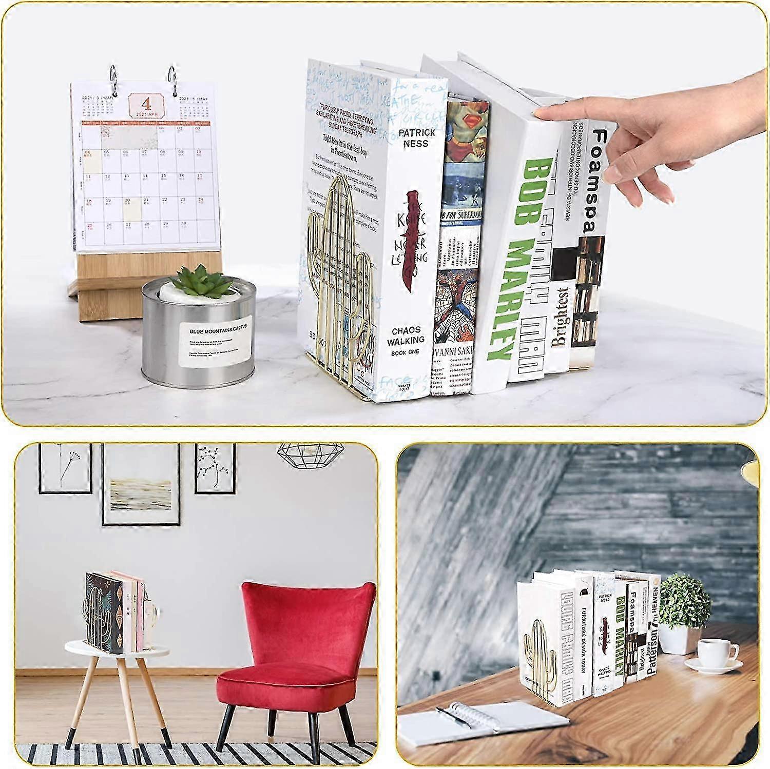 Office Anti-Slip Decorative Storage Rack Baffles (Gold) 2 Pieces ...