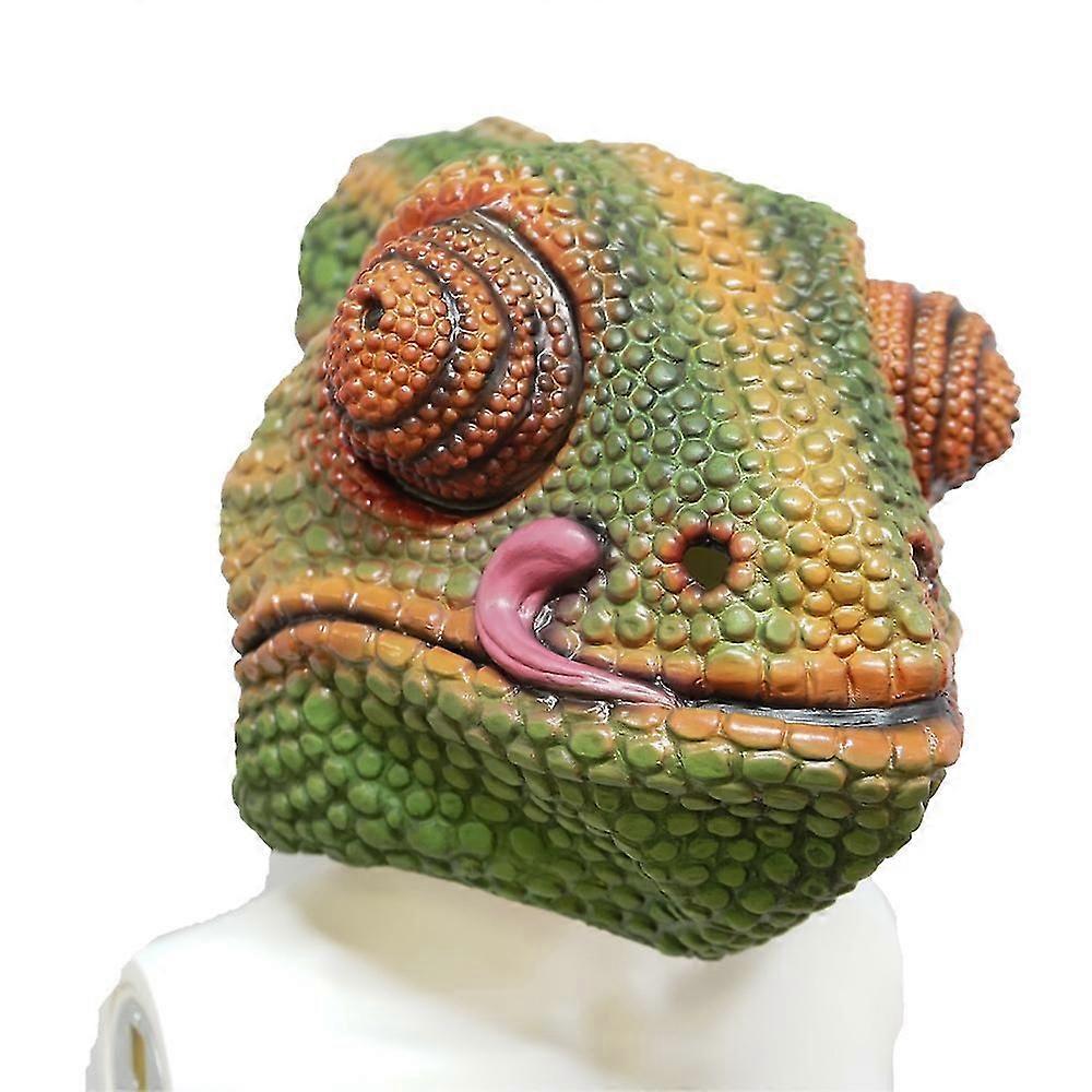 New Arrival Funny Chameleon Full Face Mask Reptile Cosplay Headgear ...