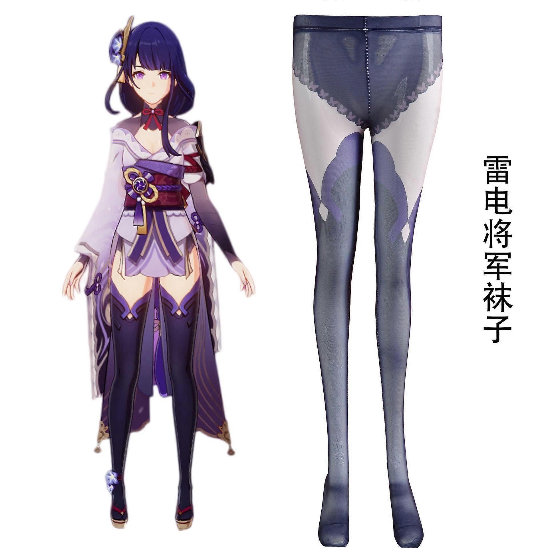 Raiden Shogun Cosplay Genshin Impact Costume Baal Wig Shoes Cosplay ...