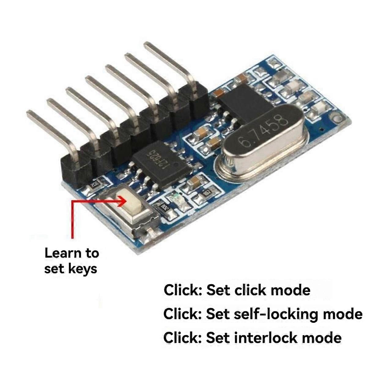 433Mhz Wireless RF Remote Control 5V 4-Way Transmitter and Receiver ...