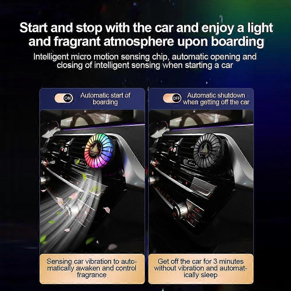 Car Music Rhythm Light Sound Control and App Control RGB LED Lamp Air ...