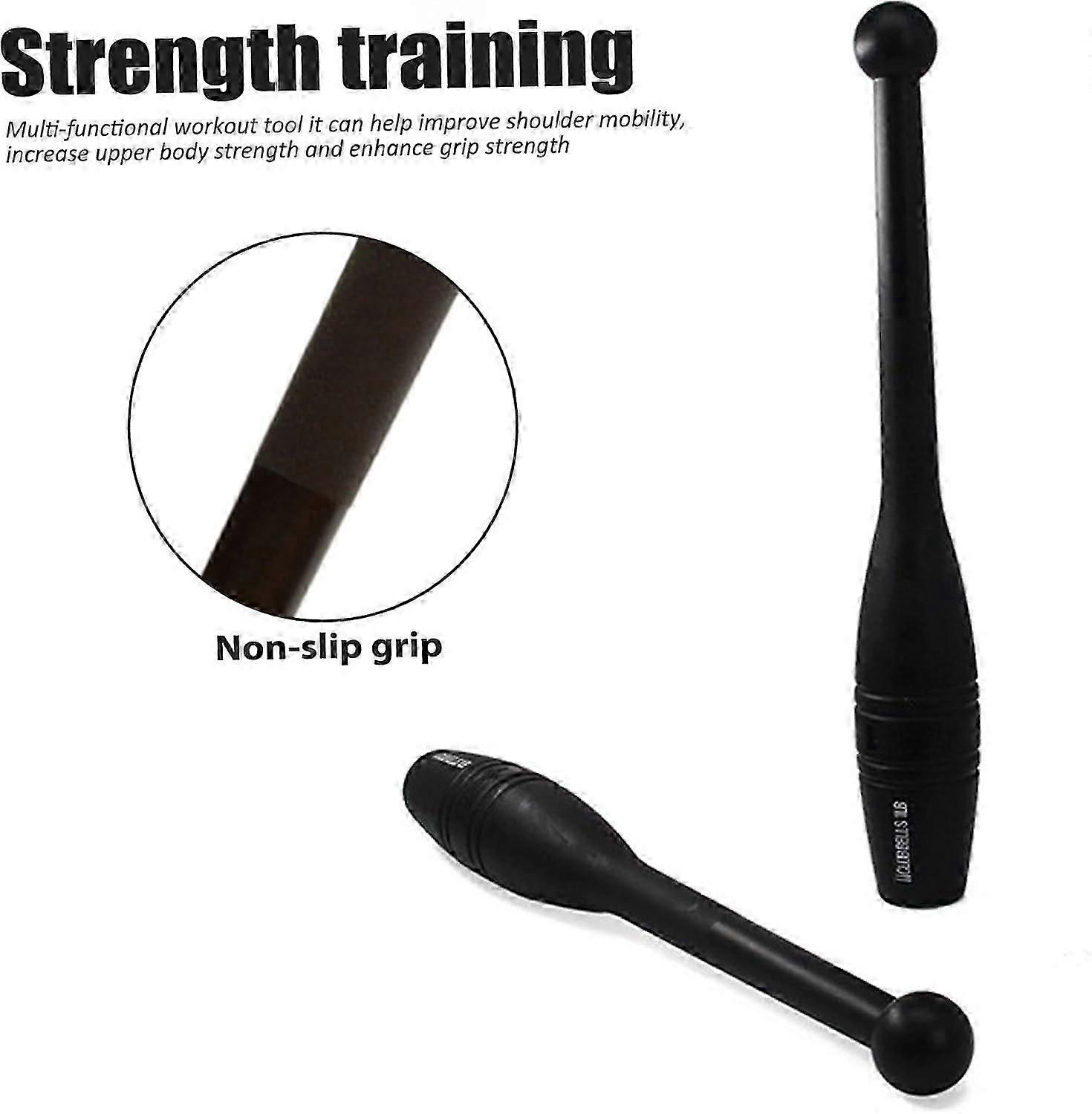 Indian Clubs 1 lb Workout Mace Set for Functional Fitness, 2-Piece ...