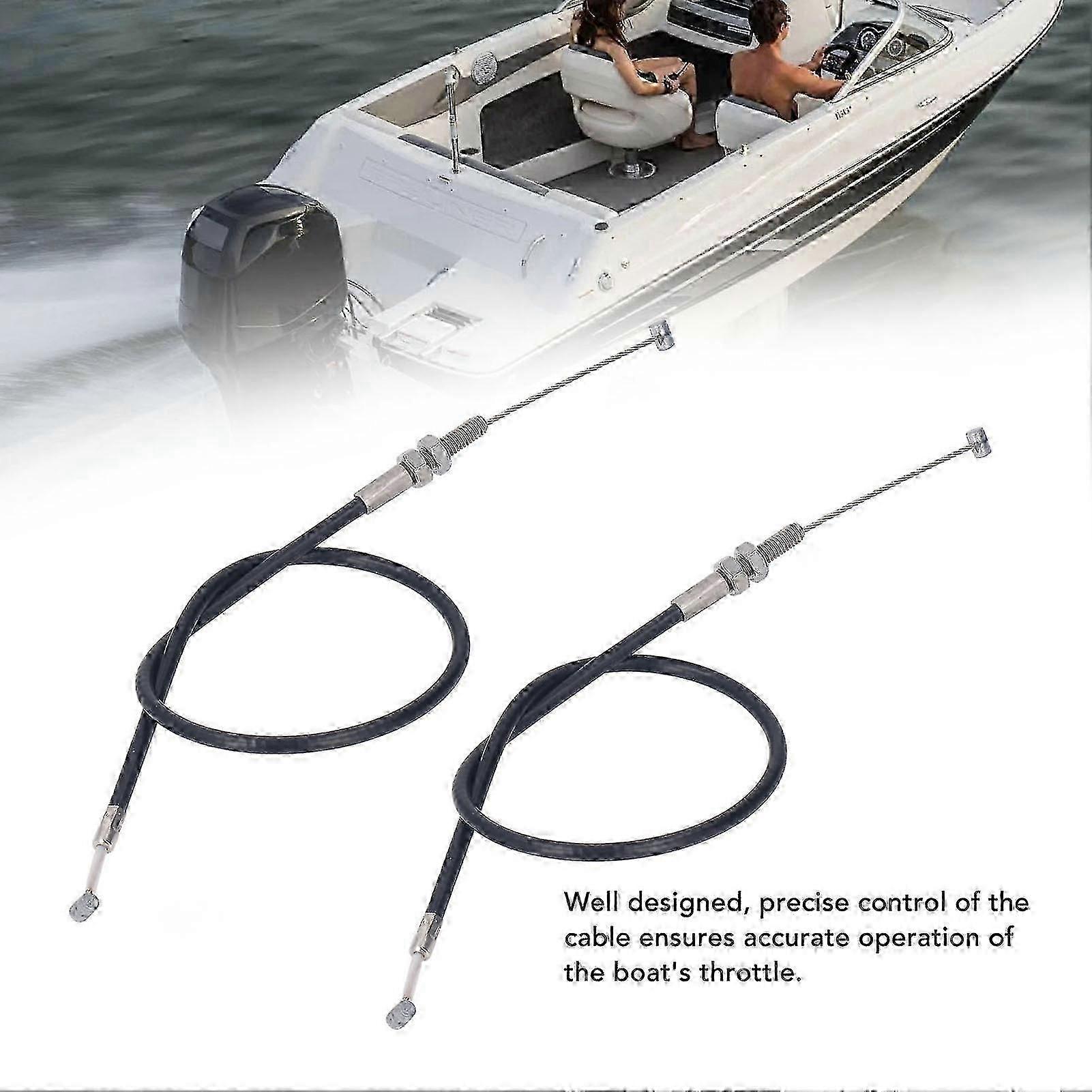 2PCS Outboard Engine Throttle Cable 61N 26311 00 for 25HP 30HP 2 Stroke ...