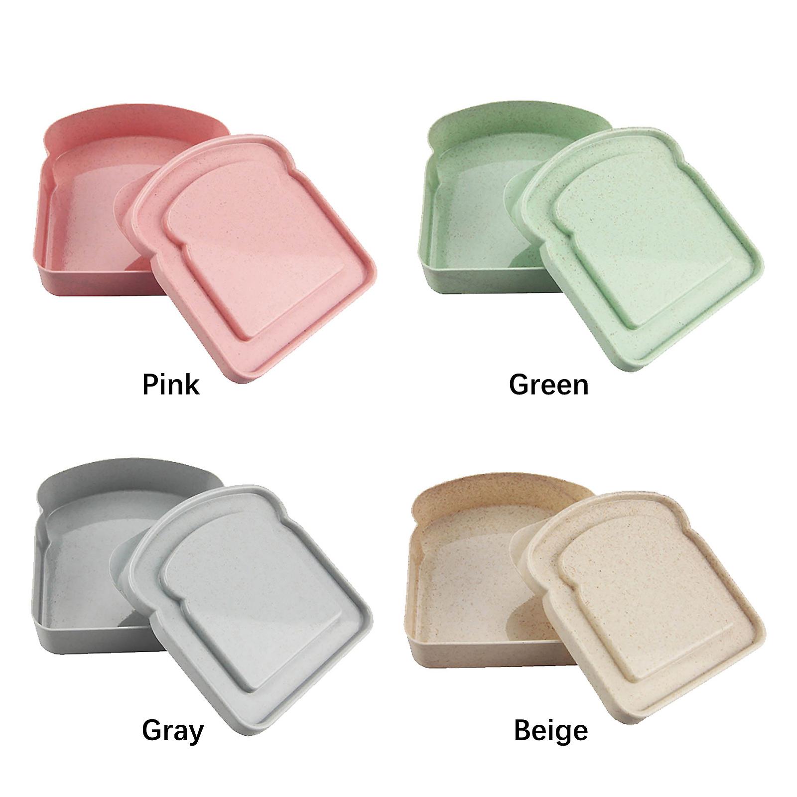 Food Storage Sandwich Containers Portable Lunch Box Toast Bread ...