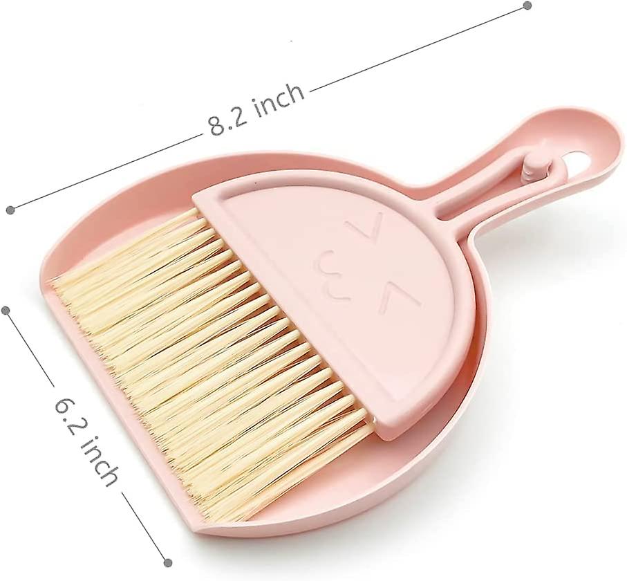 Mini Broom Small Dustpan and Brush Set Mini Dustpan and Brush Set Three-Piece(Blue/Green/Pink ...
