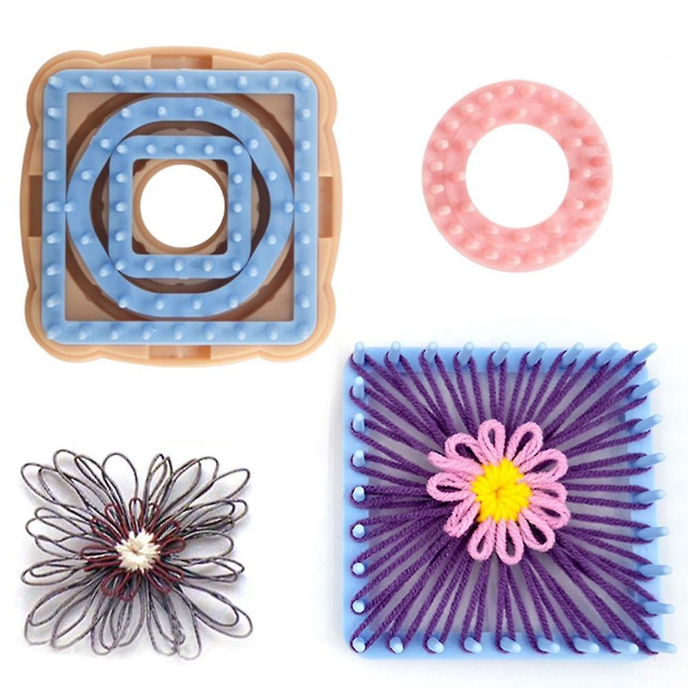 Flower Knitting Machine Kit Diy Wool Flower Machine Loom Tool Set ...