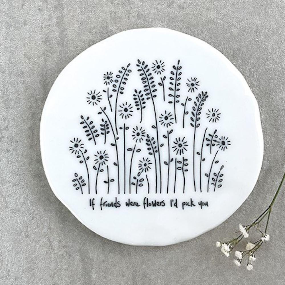Porcelain Coaster | 'If Friends Were Flowers..' Friendship Family ...