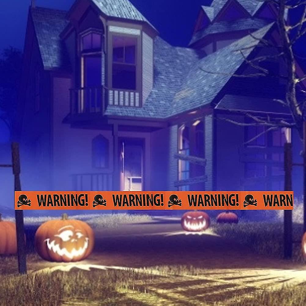 Halloween Warning Tape Signs, Orange Halloween Caution Tapes Door ...