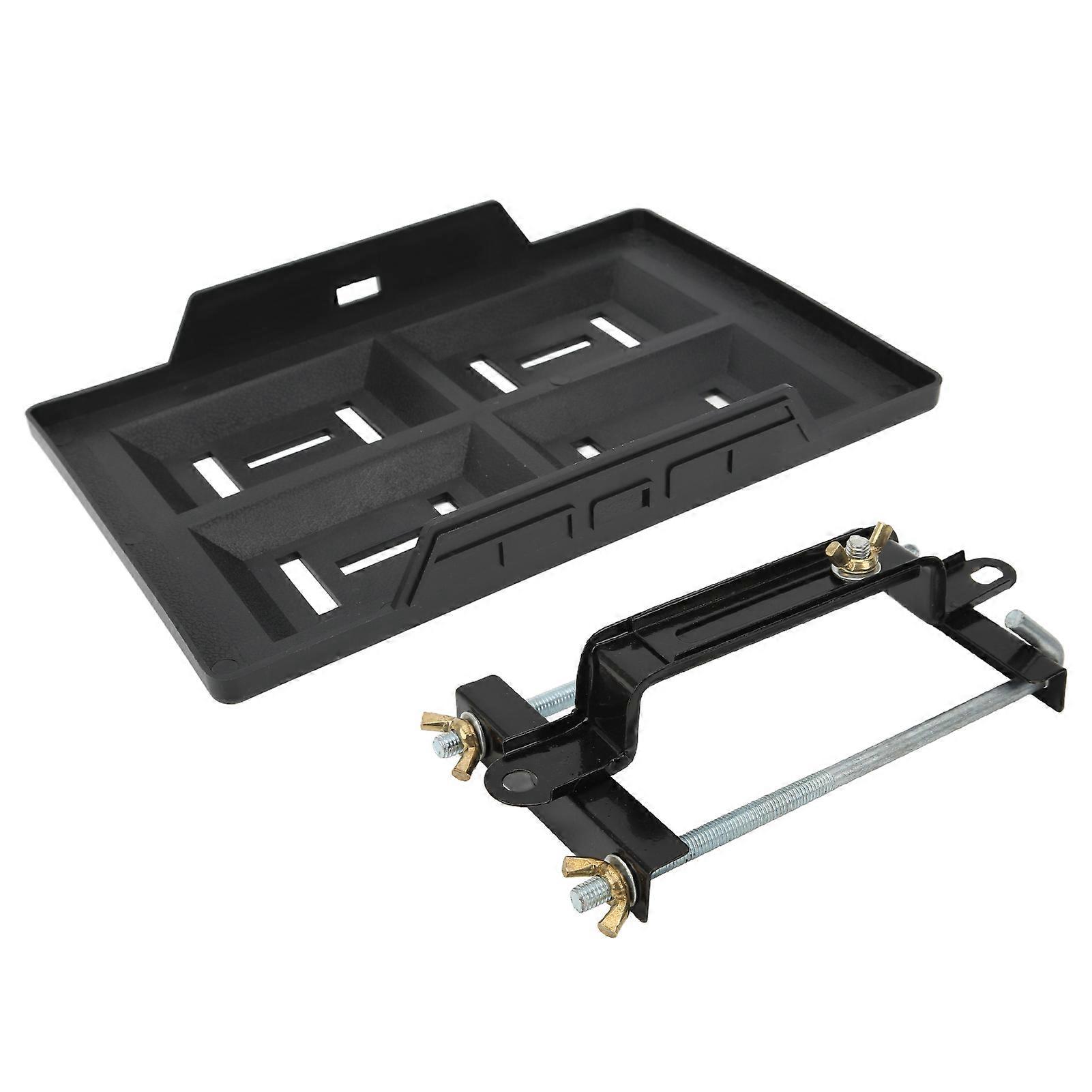 Car Battery Hold Down Tray Bracket Set Recessed Slots Sturdy ...