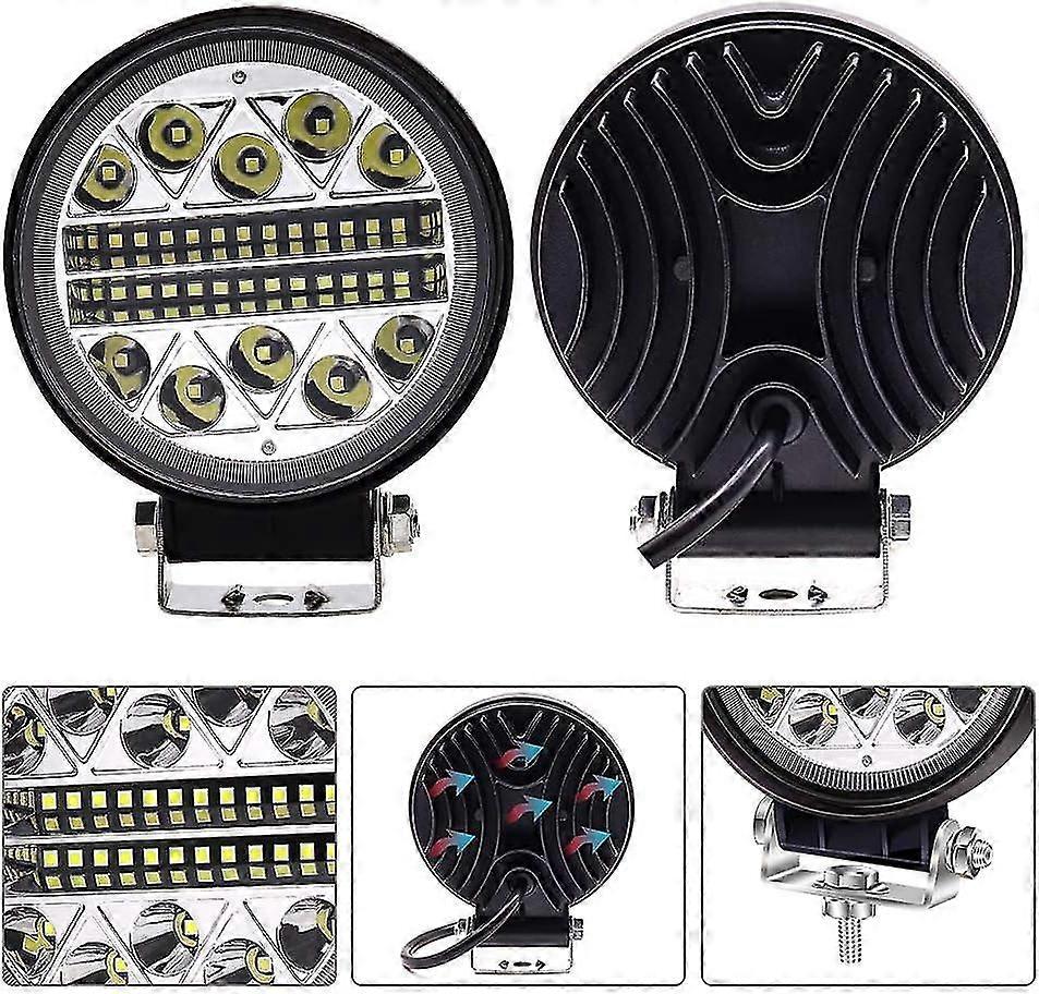 102W LED Work Light Offroad Driving Fog Lights, 2PCS Round LED Pods ...