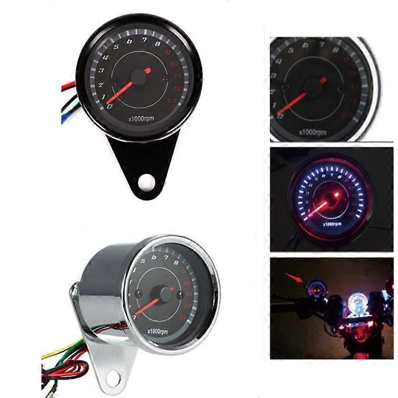 Motorcycle Tachometer Meter Led Backlight Gauge Rev Counter 12v Auto ...